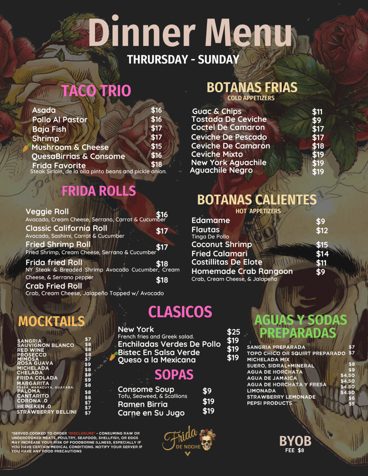 Dinner - The Frida Room